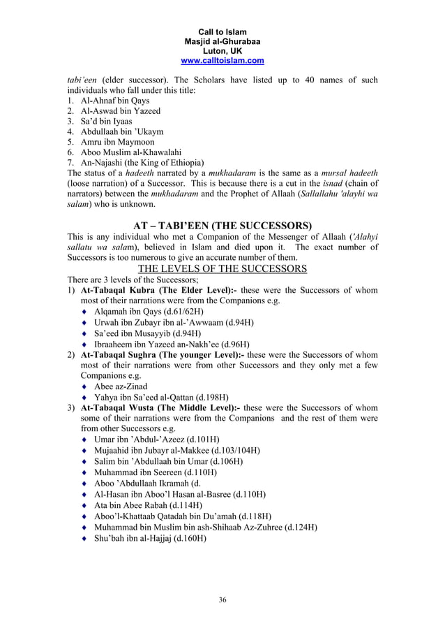 Mustalah al-Hadeeth (Classification of Hadeeth) | PDF