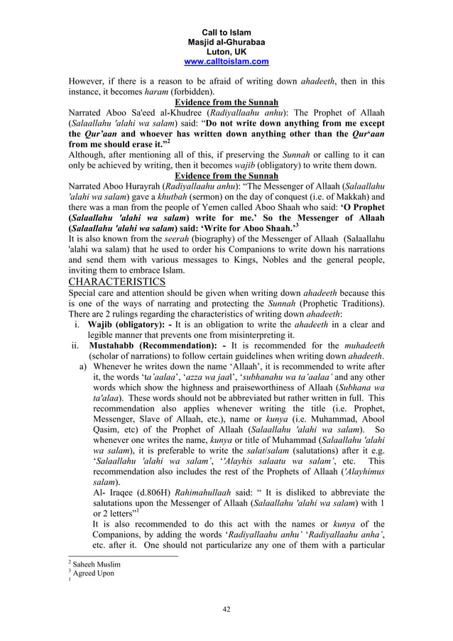 Mustalah al-Hadeeth (Classification of Hadeeth) | PDF