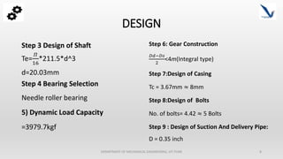 Design of Gear Pump | PPTX