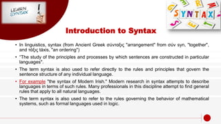 Syntax | PPTX