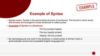 Syntax | PPT