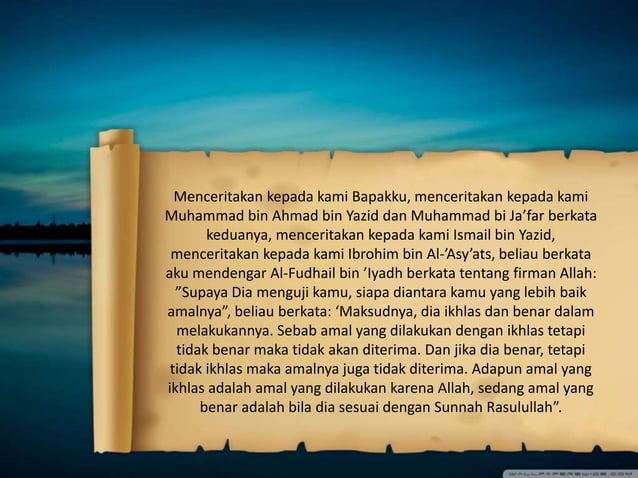Hadis 2 iman – islam – ihsan masjid al jihad Bonang Tangerang | PPT