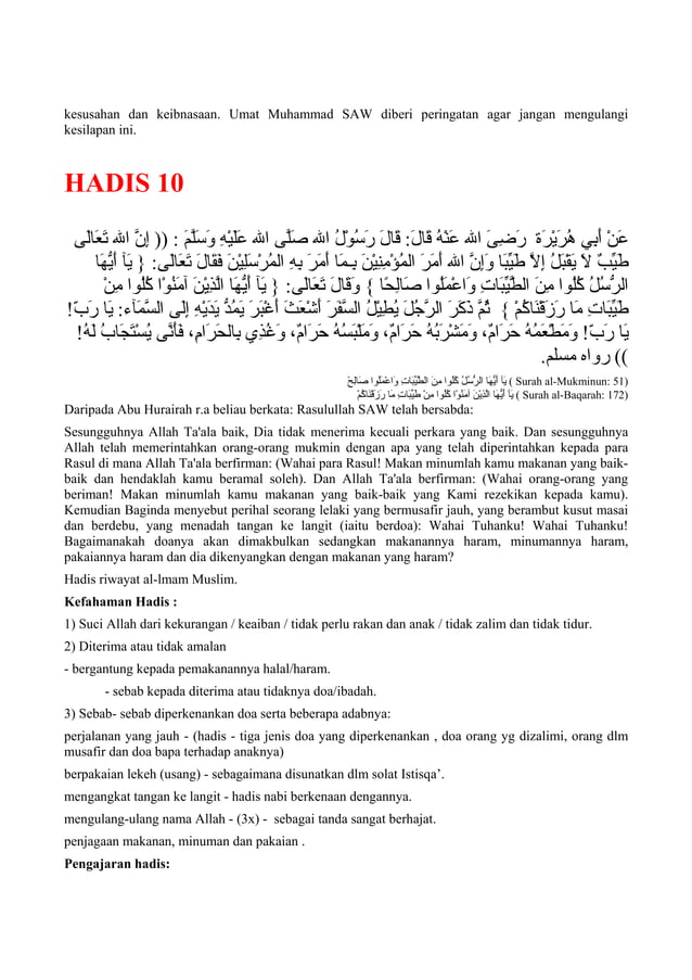 Hadis 40 imam an-nawawi.. | PDF