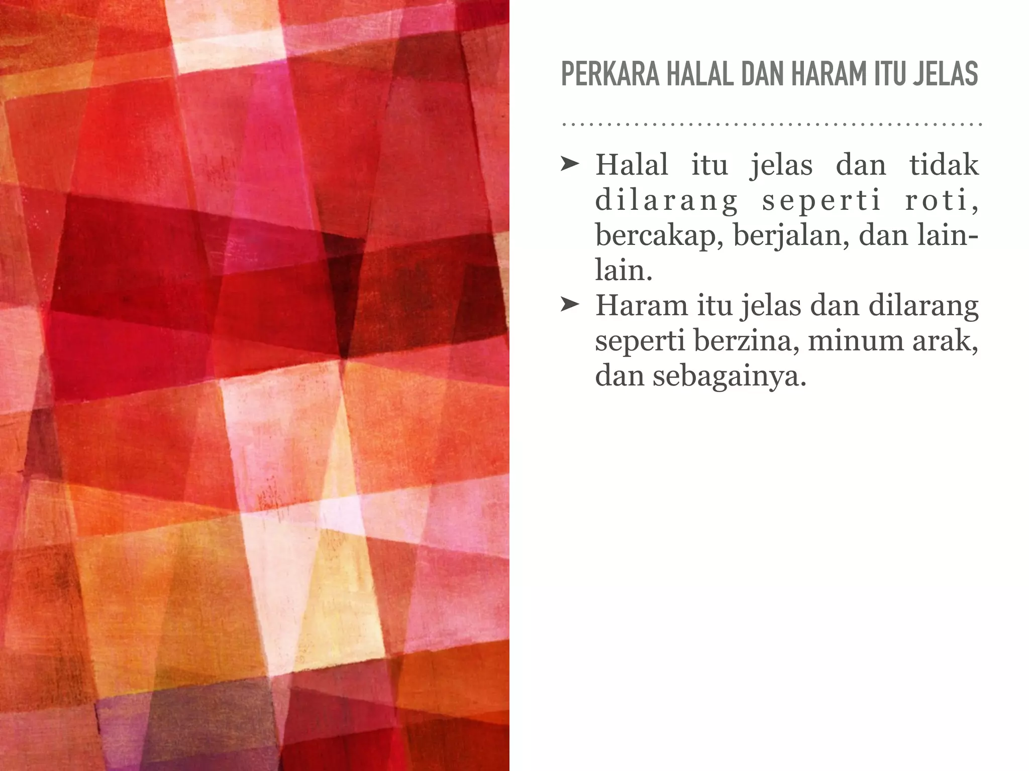 Hadis 6 : Halal Dan Haram (Melayu) | PDF