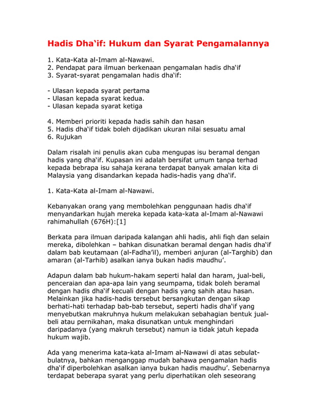 Hadis dha | PDF