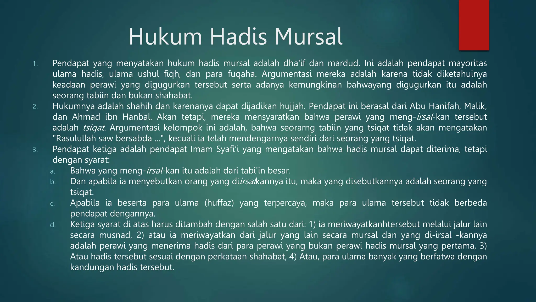 Pengertian, Klasifikasi Hadis Dha’if.pptx