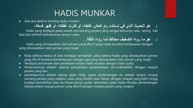 Pengertian, Klasifikasi Hadis Dha’if.pptx