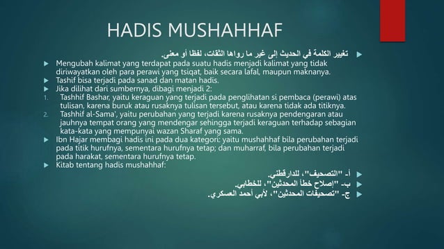 Pengertian, Klasifikasi Hadis Dha’if.pptx