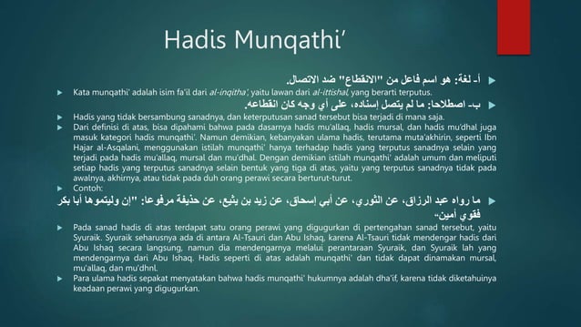 Pengertian, Klasifikasi Hadis Dha’if.pptx