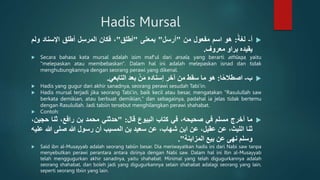 Pegertian dan klasifikasi Hadis Dha’if 1.pptx