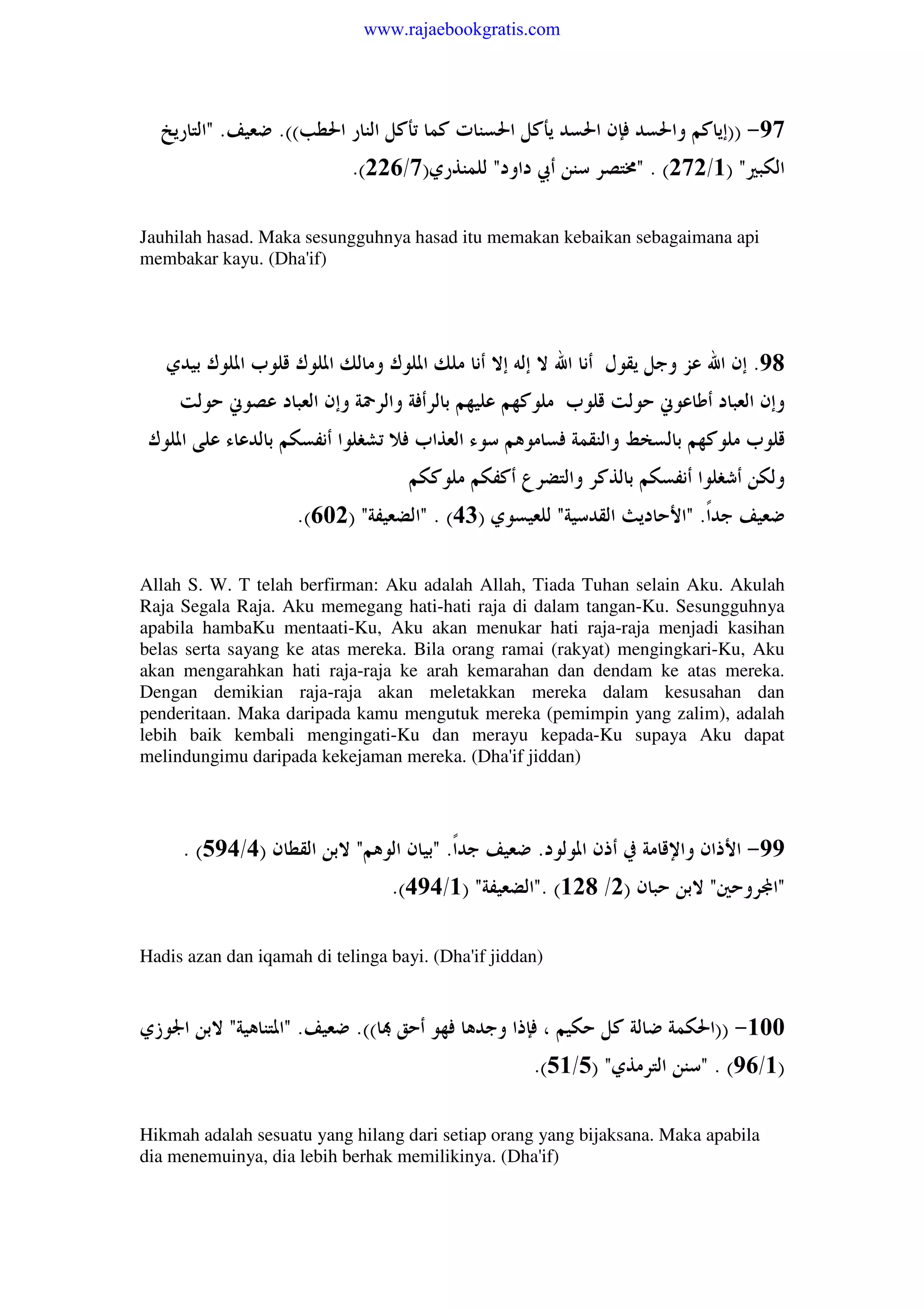 Hadis dhaifdanpalsuyangmasyhurdikalanganmasyarakat | PDF