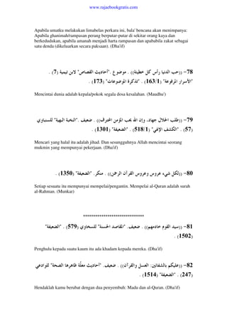 Hadis dhaifdanpalsuyangmasyhurdikalanganmasyarakat | PDF