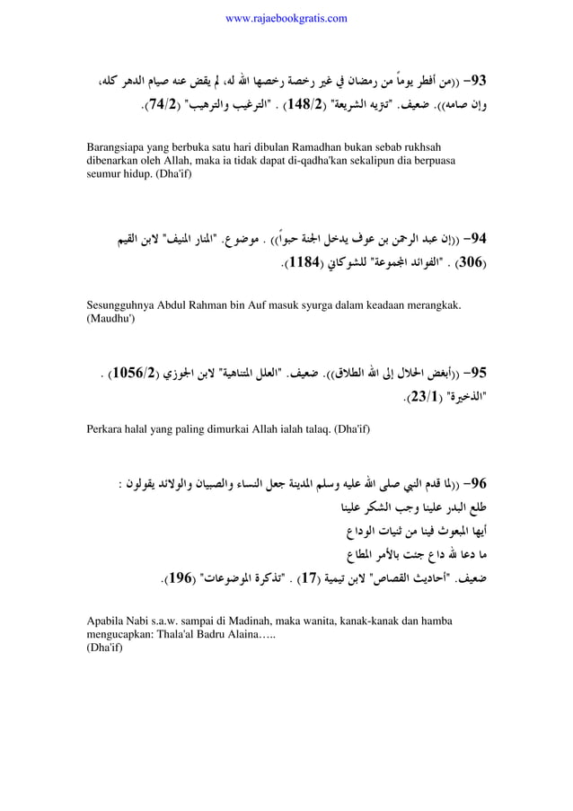 Hadis dhaifdanpalsuyangmasyhurdikalanganmasyarakat | PDF