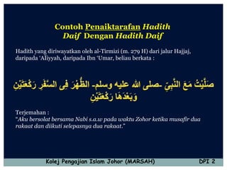 Hadis Hasan dan Hadis sahih - MARSAH | PPTX