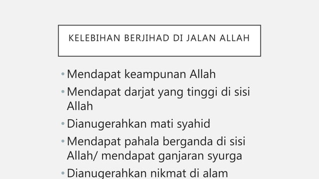 Hadis jihad dalam Islam | PPTX
