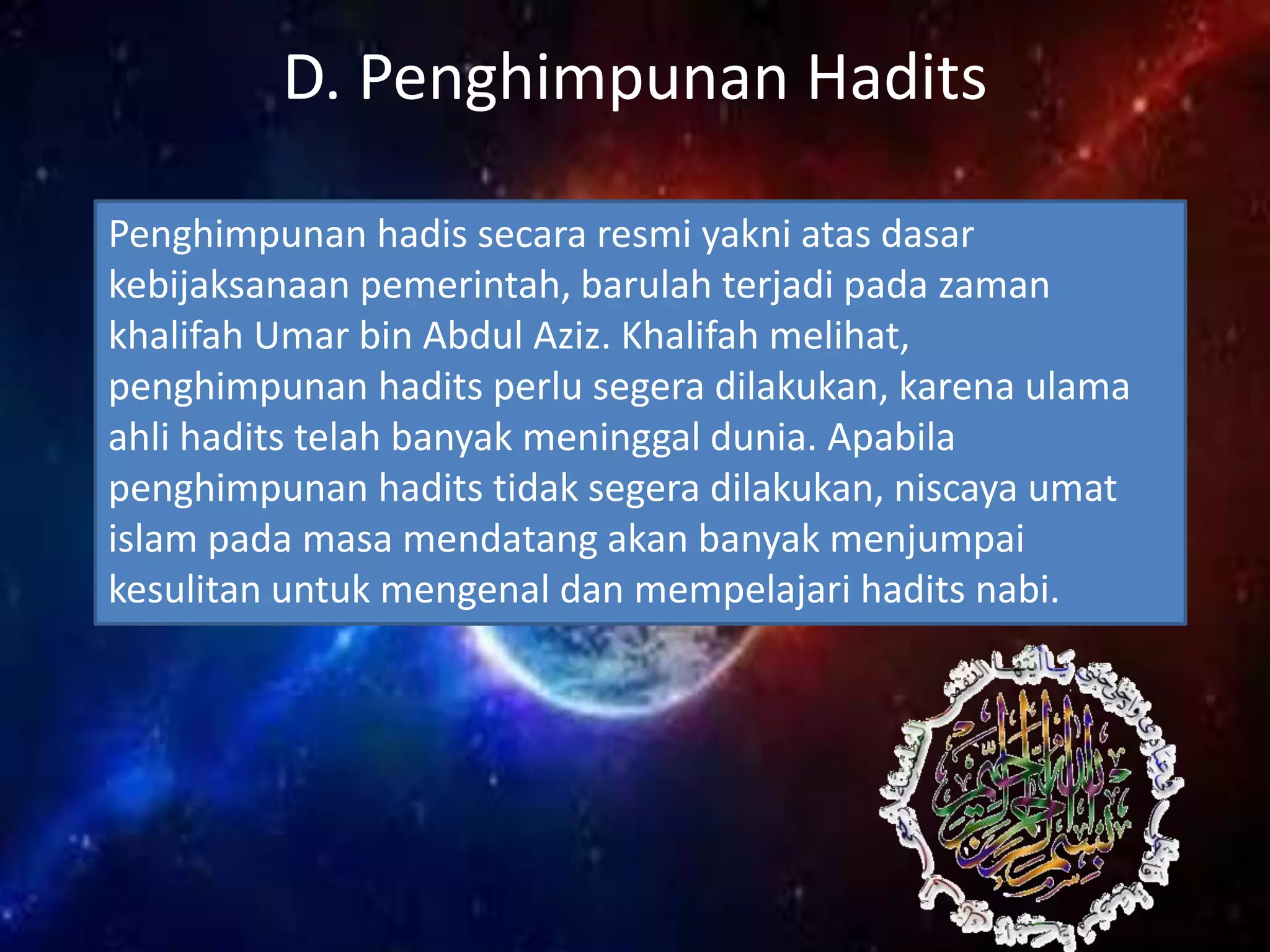 Hadis sebagai sumber ajaran islam | PPTX