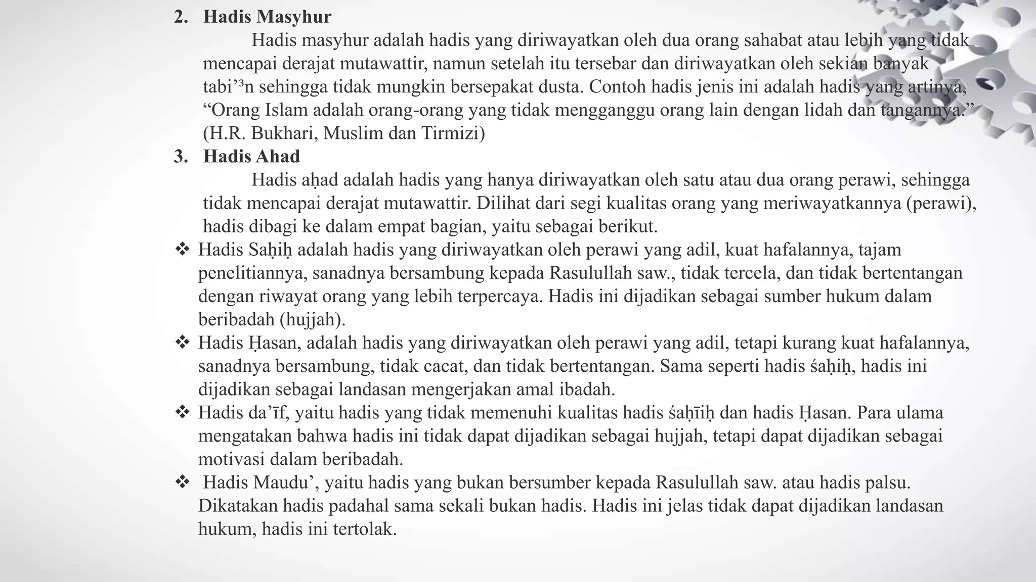 HADIST ATAU SUNNAH SEBAGI HUKUM ISLAM KEDUA.pptx