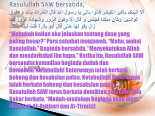 Hadis tematik adab adab bersama ibu bapa | PPTX