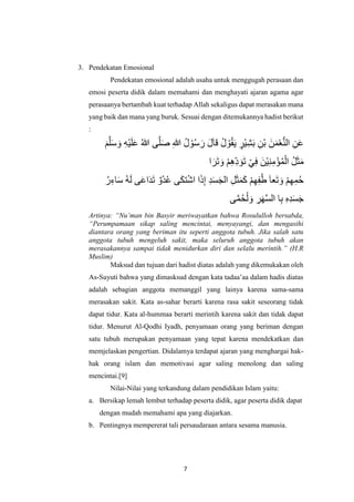Hadist Pendekatan Pendidikan Islam.docx