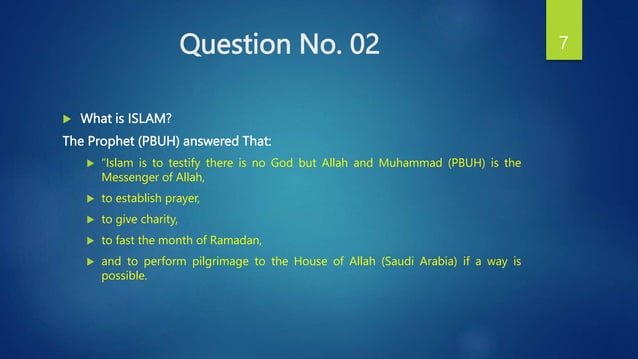 Hadith-e-Jibraiel Narrated by Hazrat Umar R.A.pptx | Islam | Religion & Spirituality