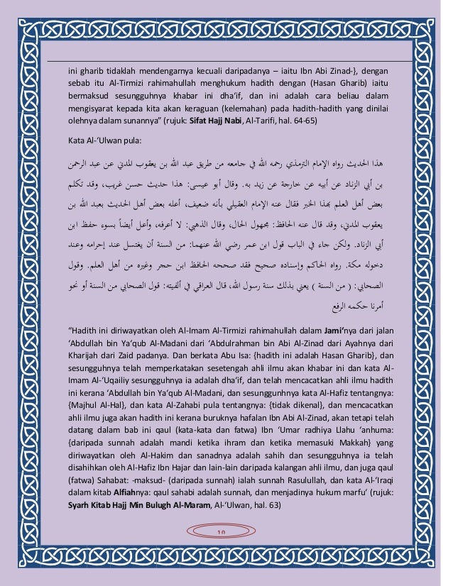"Hadith-Hadith Dhaif Bersangkut Haji Yang Dilemahkan Oleh : Al-`Ulwan…