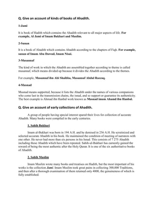 Hadith ranking - Type of Hadith in Islam | PDF