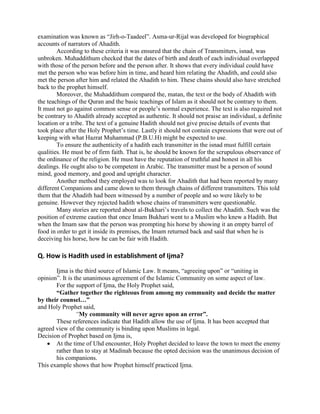 Hadith ranking - Type of Hadith in Islam | PDF