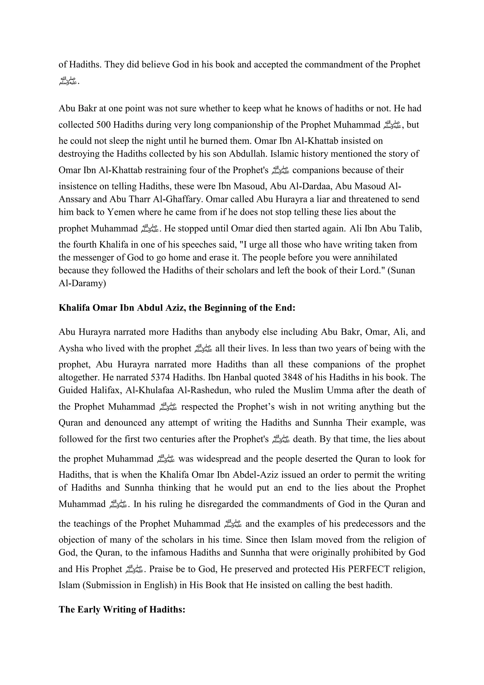 Basics of Hadith | PDF