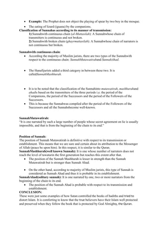 Basics of Hadith | PDF | Islam | Religion & Spirituality