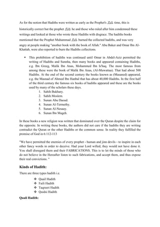 Basics of Hadith | PDF