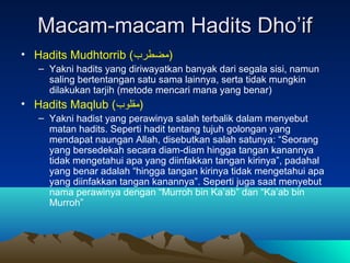 Hadits Shahih & Dhoif | PPS