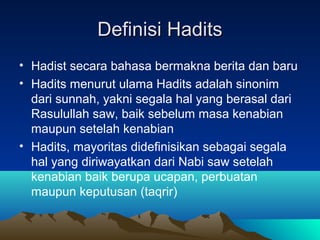 Hadits Shahih & Dhoif | PPS