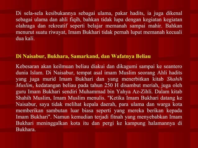 Kumpulan Hadits Shahih Bukhari Muslim | DOCX