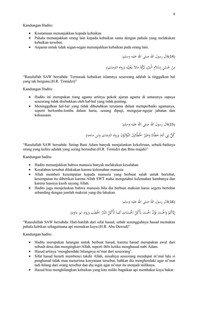 Hadits kls I TMI | PDF