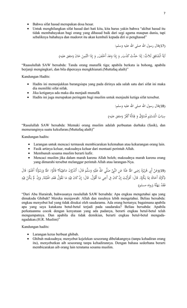 Hadits kls I TMI | PDF