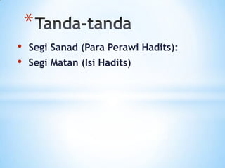 Hadits maudhu' | PPTX