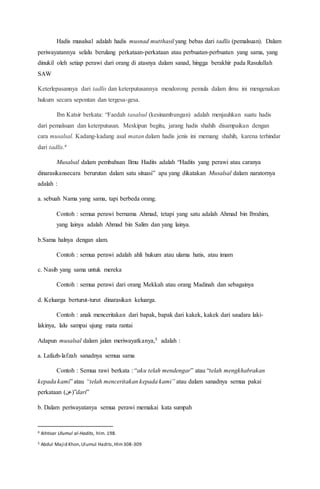Hadits musalsal | DOC