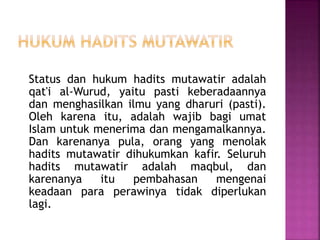 hadits mutawatir dan ahad.pptx
