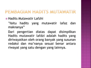 hadits mutawatir dan ahad.pptx