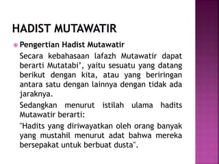 hadits mutawatir dan ahad.pptx
