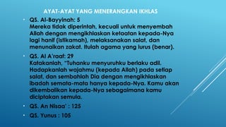 HADITS TENTANG IKHLAS DALAM BERDAKWAH PPT.pptx