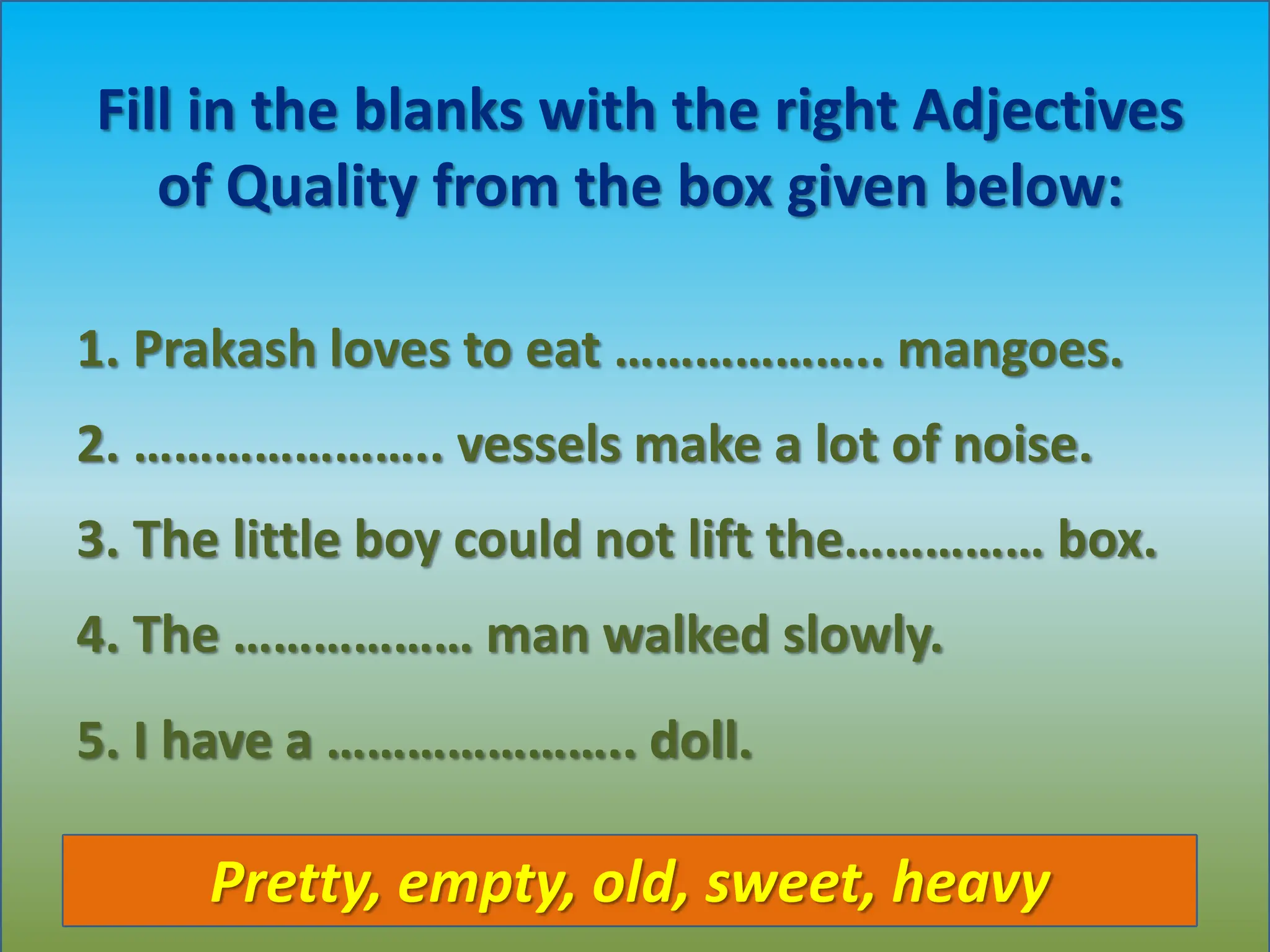 hadjectiveadjective. WITH PCITURE STORY FOR CLASS 3 STUDENTS | PPTX
