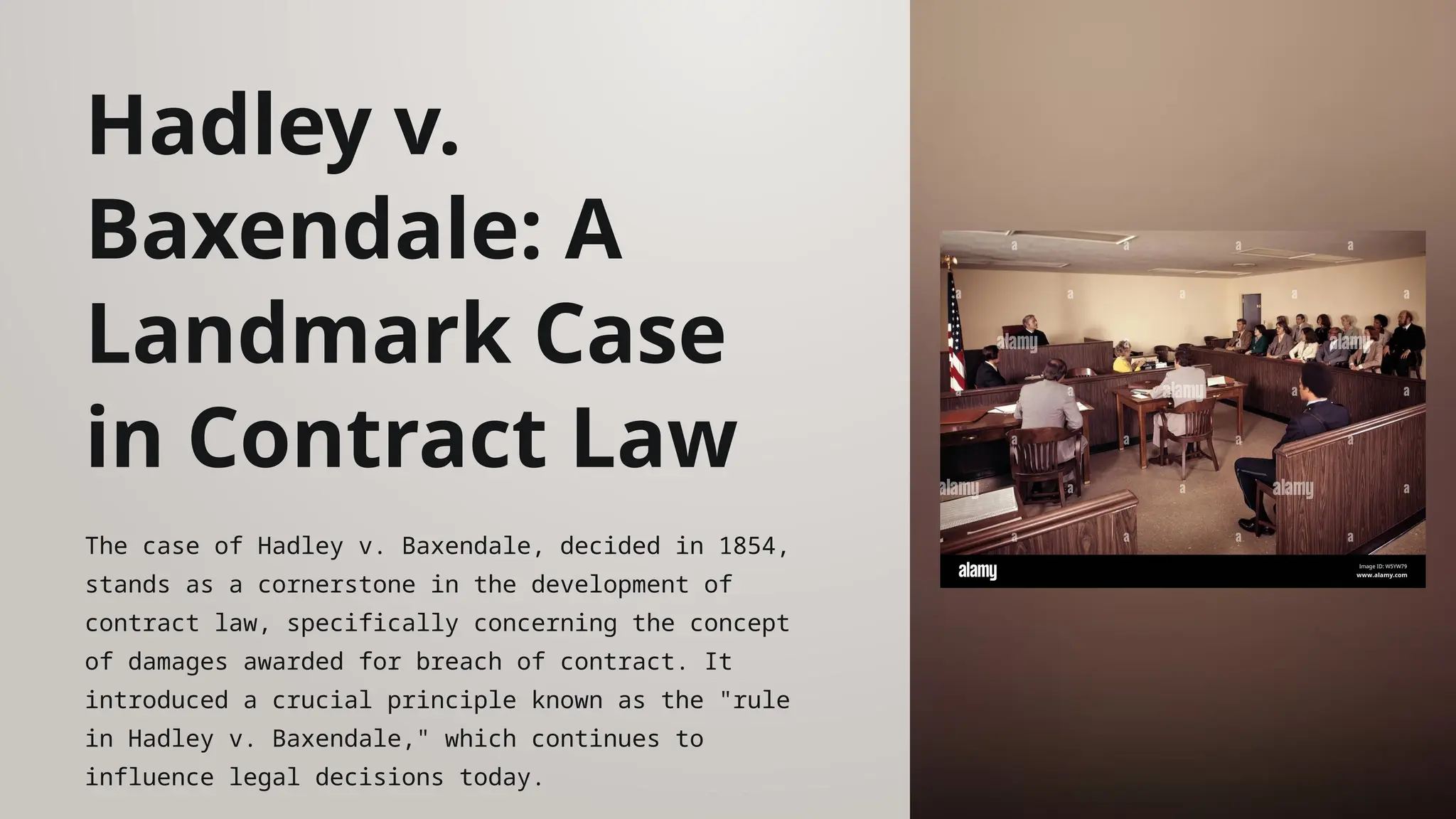 Hadley vs Baxendale Case Law in Contract | PPTX