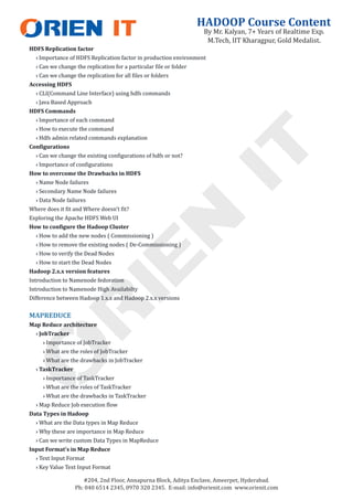 Quality Hadoop Training | PDF