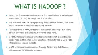 Hadoop | PPTX | Databases | Computer Software and Applications