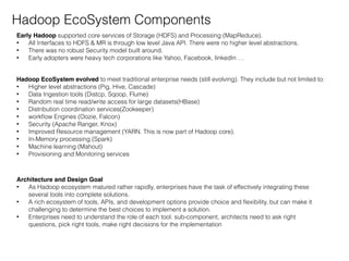 Hadoop - Architectural road map for Hadoop Ecosystem | PDF