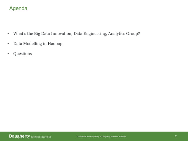 Hadoop Data Modeling | PPTX