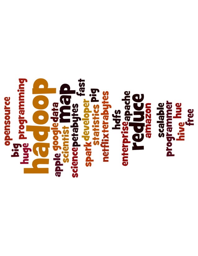 Hadoop expressed in word clouds | PDF