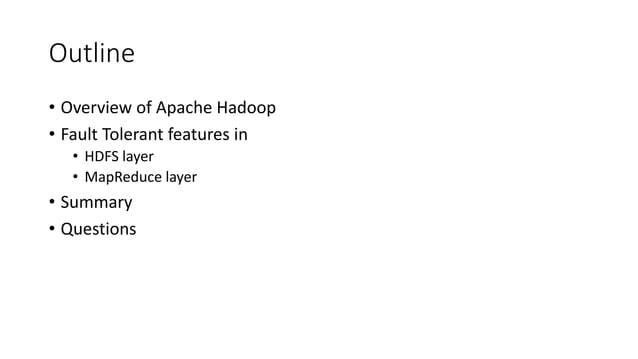 Hadoop fault-tolerance | PPT