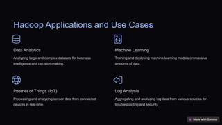 What is Hadoop? Key Concepts, Architecture, and Applications | PPTX | Databases | Computer ...